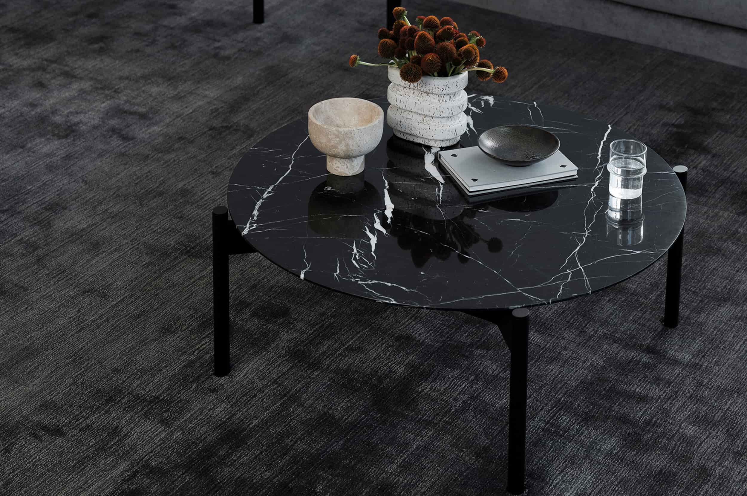 Eto Marble Coffee Table | Occasional Tables| Timber Veneer | Round ...