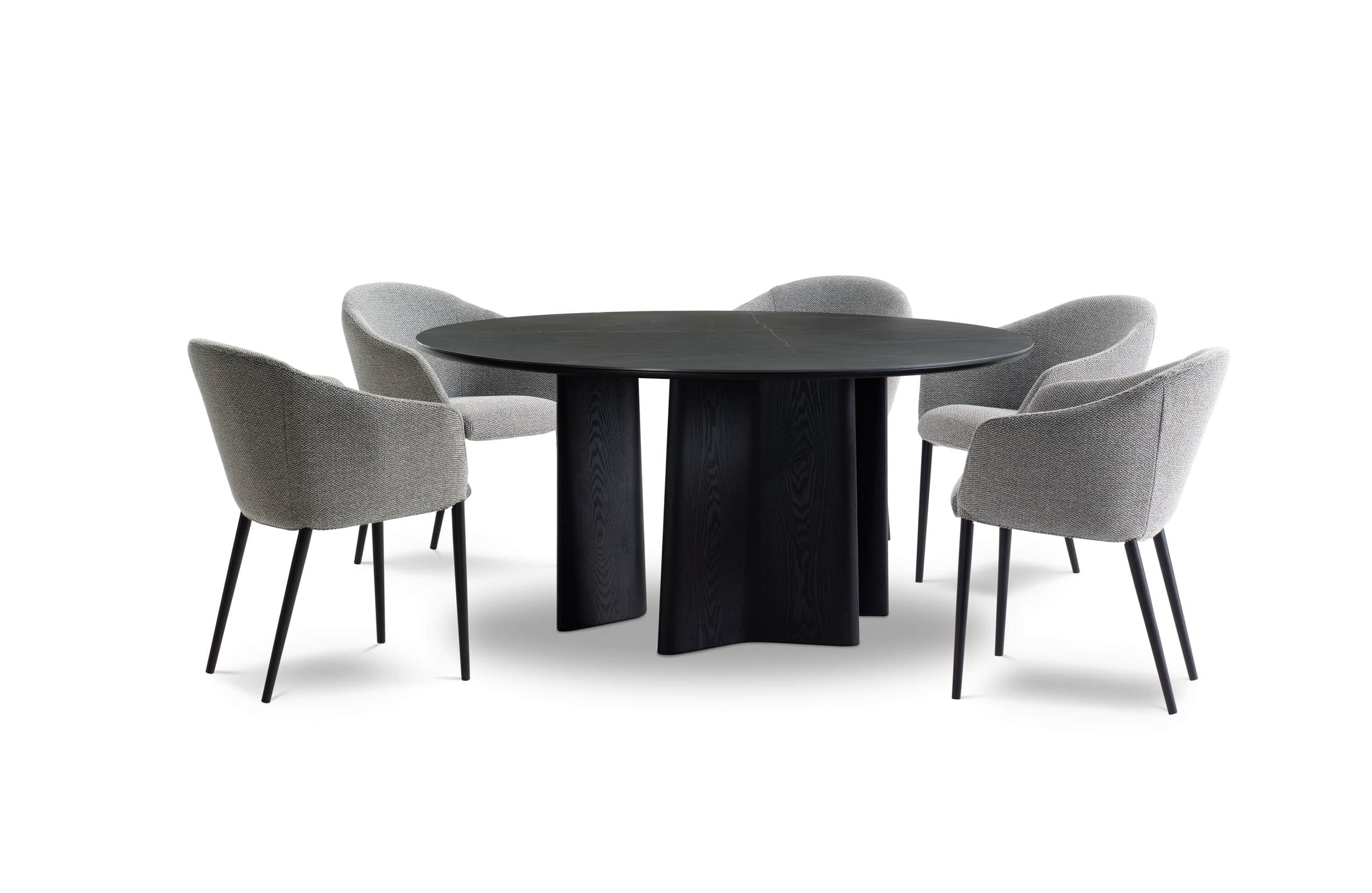 Issho Ceramic Round Dining Table – Open Base | King Living