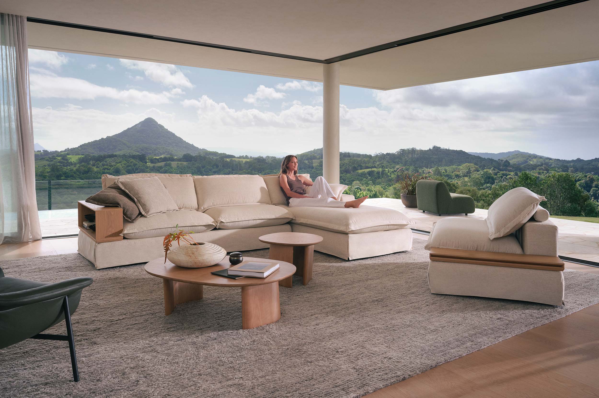 Jasper Coast Chaise Sofa and Ottoman| King Living