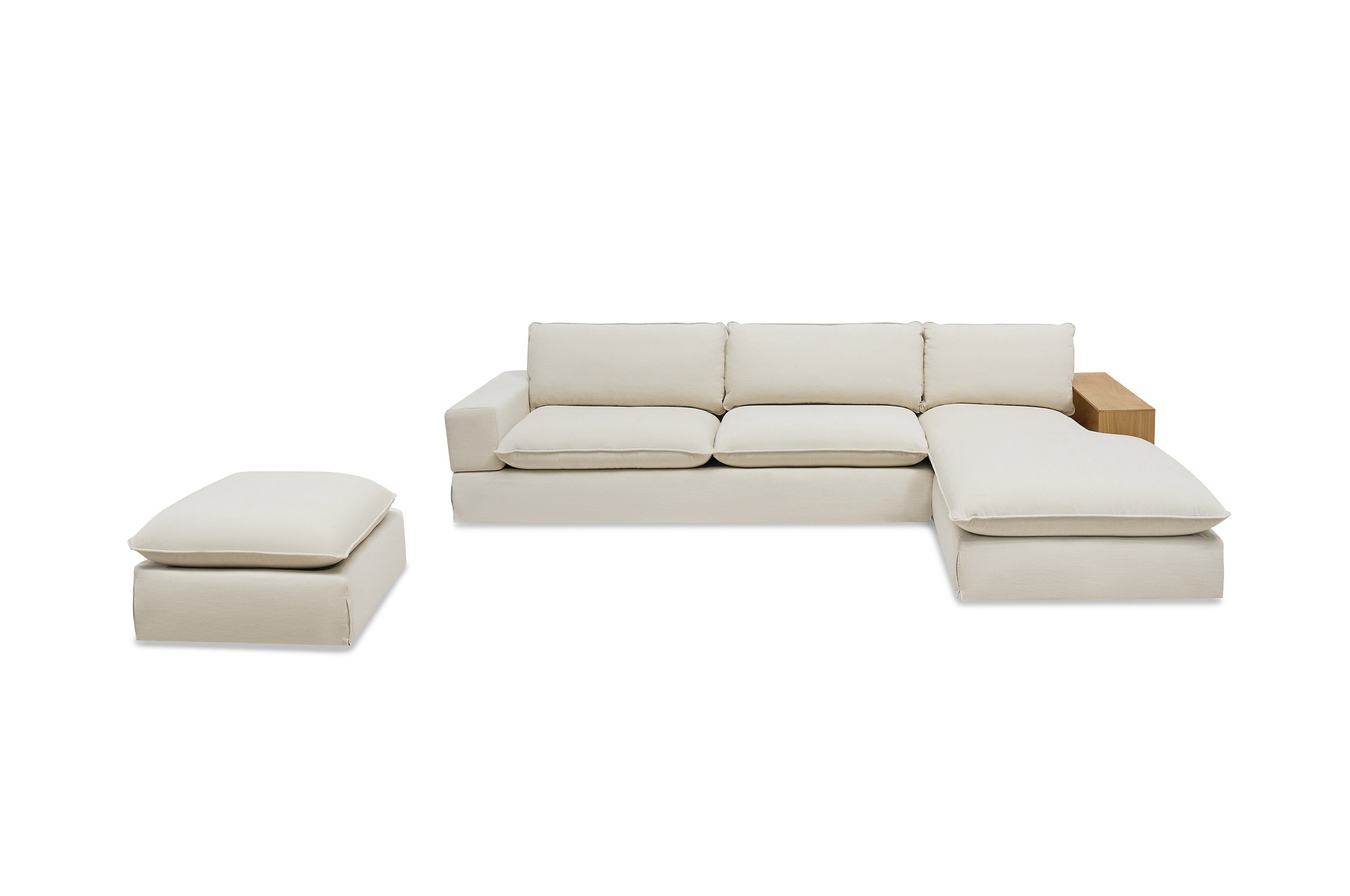 Jasper Coast Chaise Sofa and Ottoman| King Living