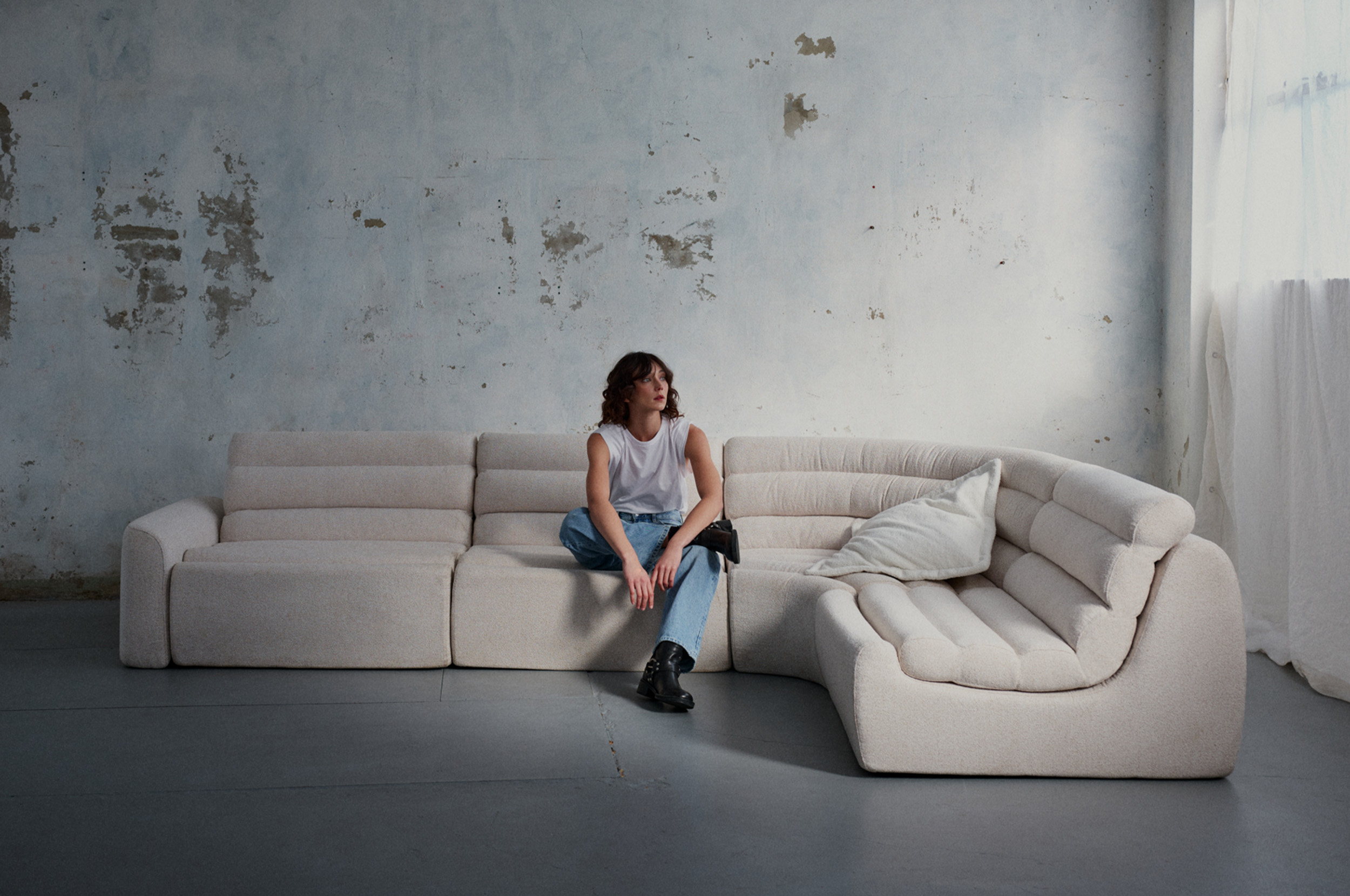 Quantum L Shaped Wide Modular Sofa