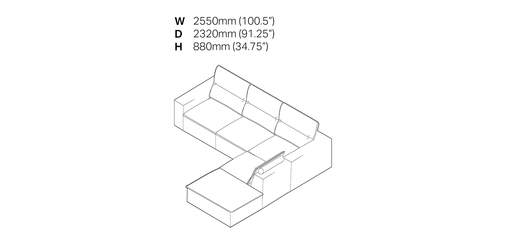 KING Kube L Shaped Modular Sofa